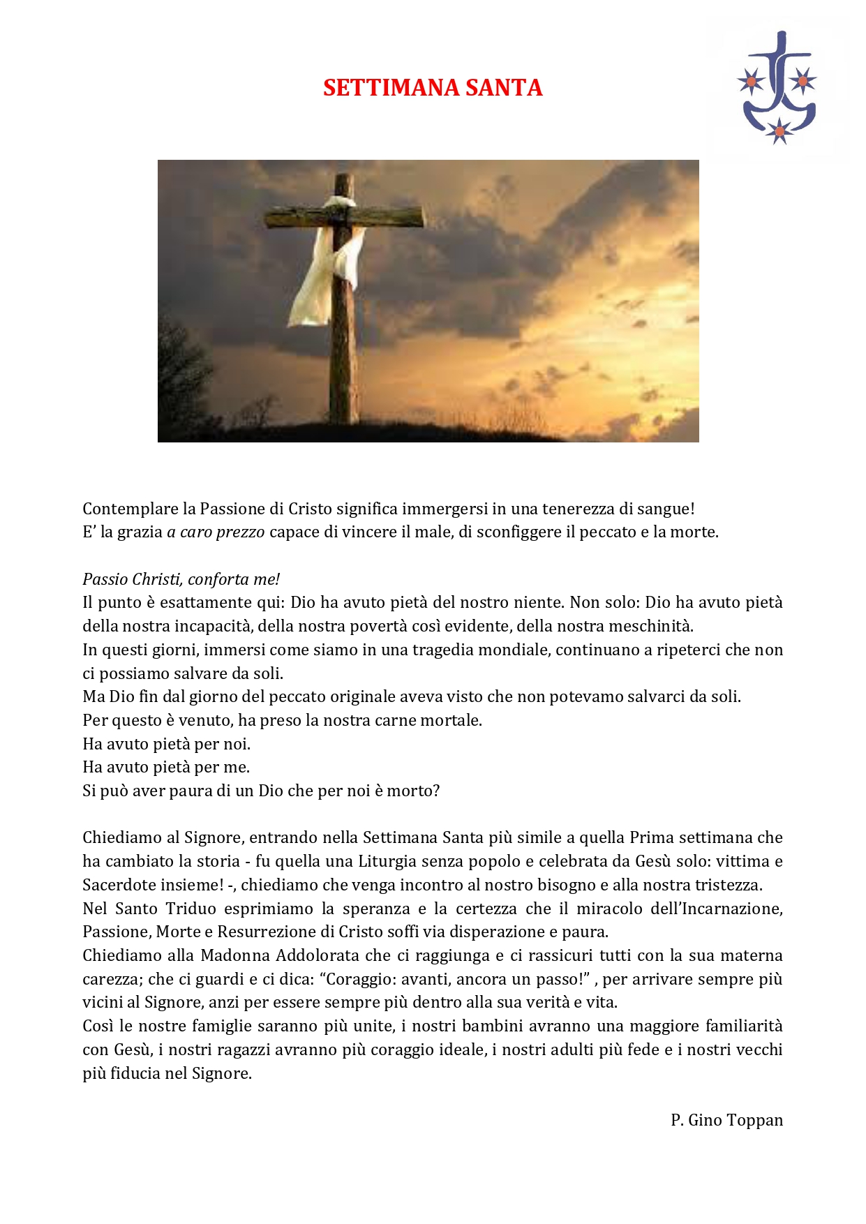 Settimana Santa I | Santuario Madonna della Neve